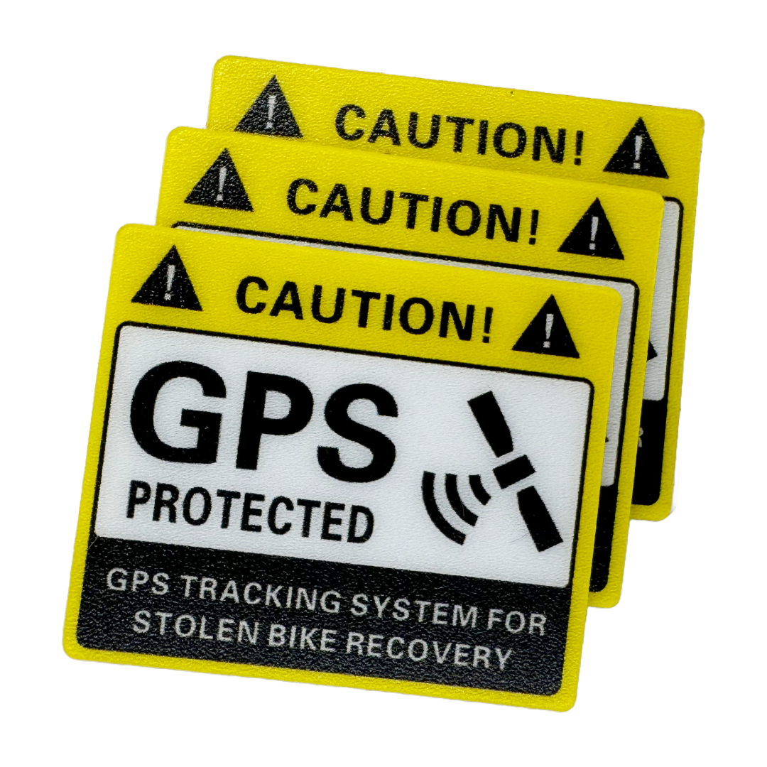 Anti Theft GPS Warning Sticker 3 Pack – Elektrisches Racing
